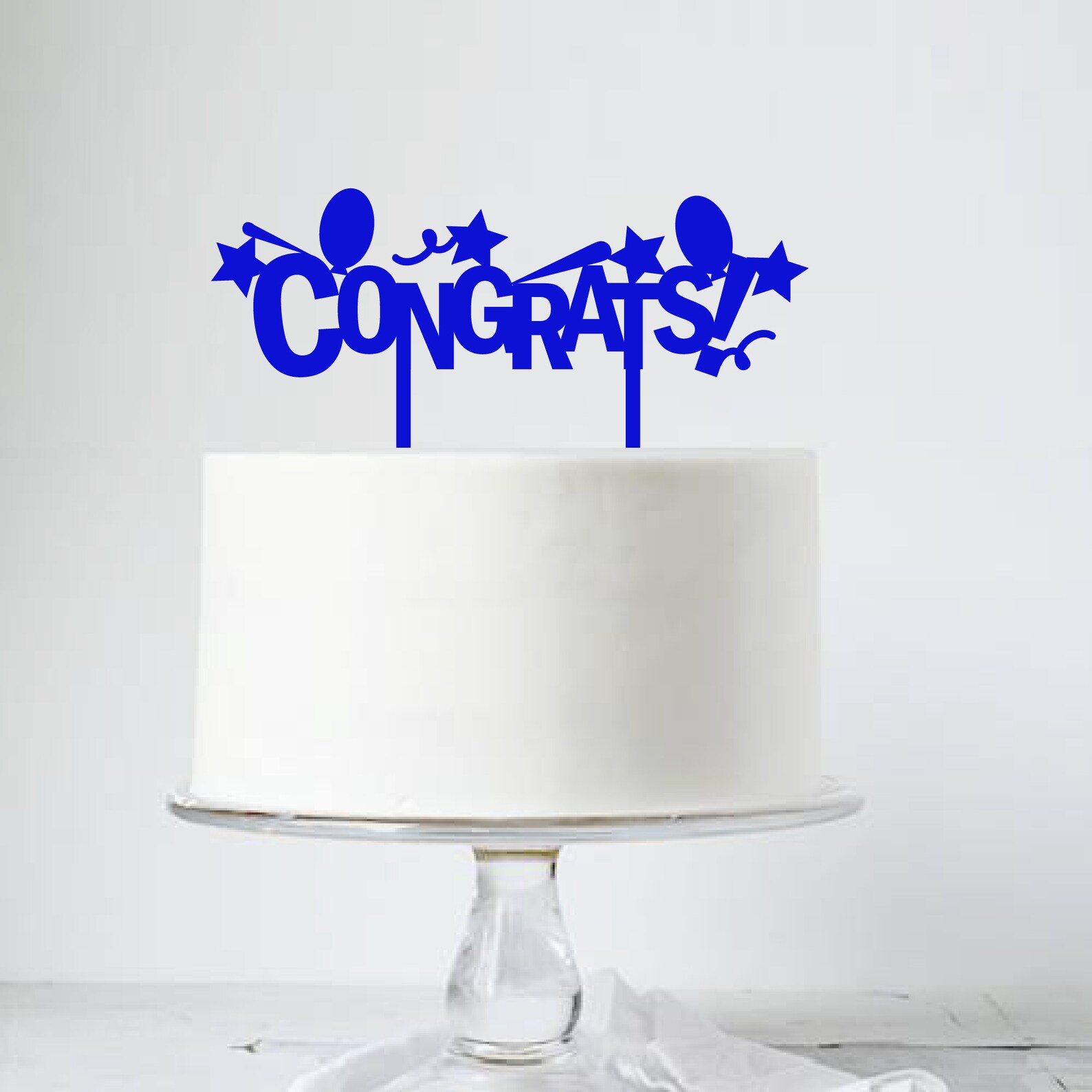 Congrats Cake Topper SVG - Celebration SVG - Party Cake Topper SVG ...