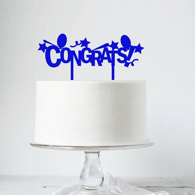 Congrats Cake Topper SVG - Celebration SVG - Party Cake Topper SVG ...