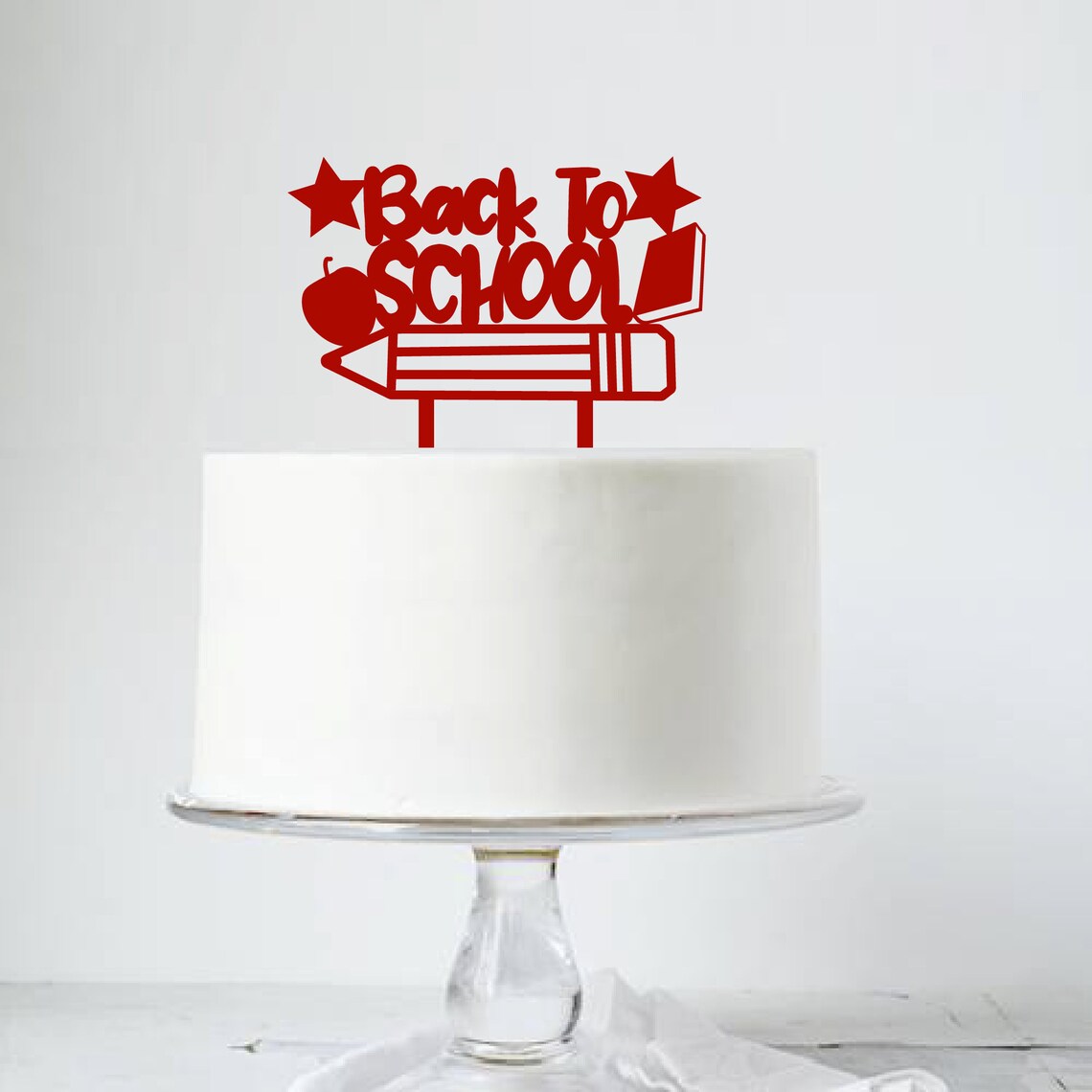 Back to School Cake Topper SVG - Celebration SVG - Party Cake Topper ...
