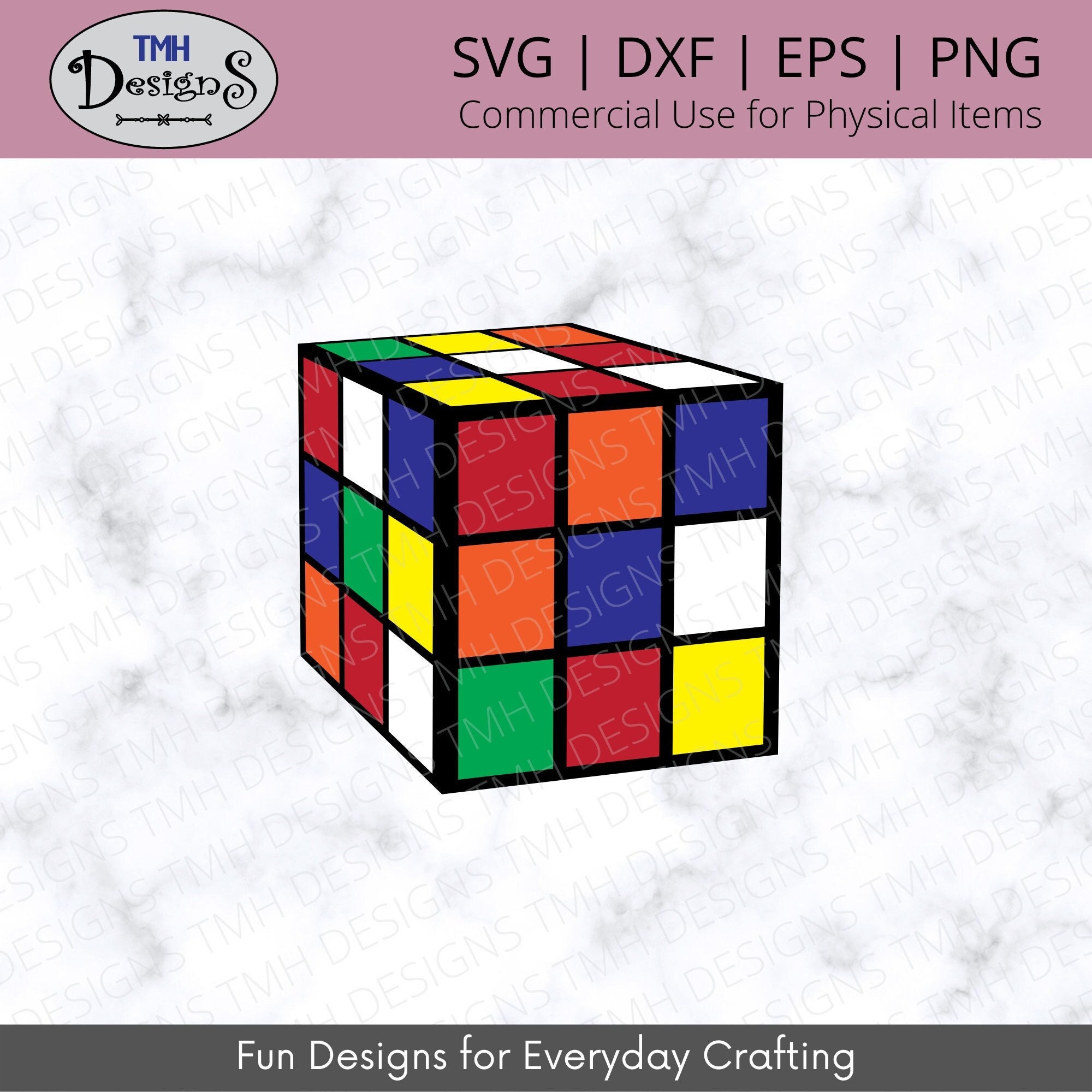 Rubik's Cube SVG - Eighty's Game SVG Digital Download Eps Dxf Png - Etsy