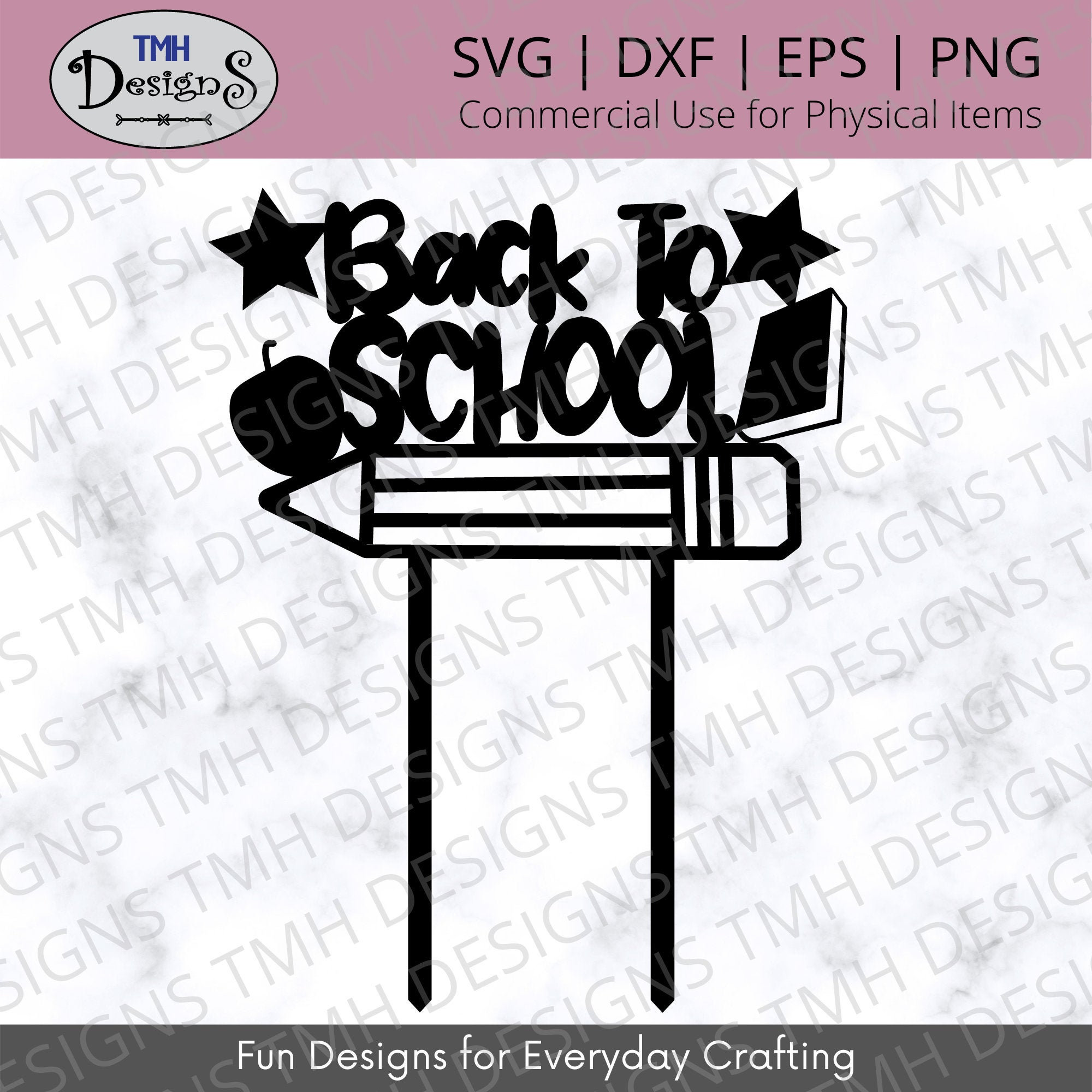 Back to School Cake Topper SVG - Celebration SVG - Party Cake Topper ...