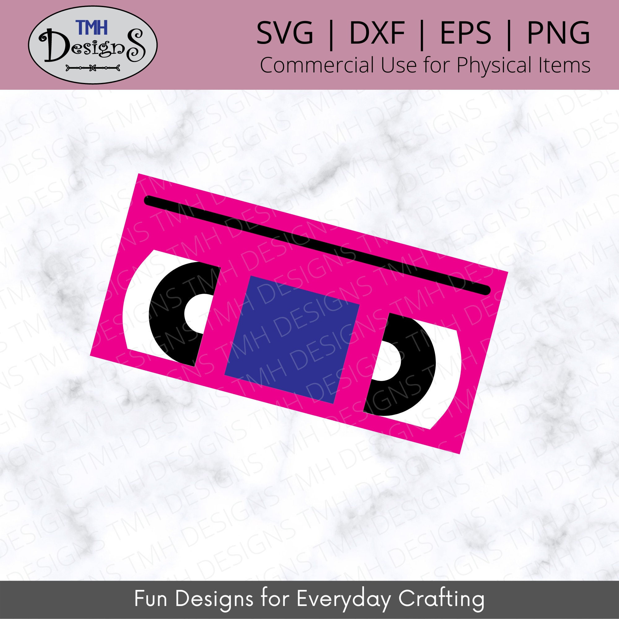 VHS Tape SVG - Classic Video Recording SVG - Digital Download Eps Dxf ...
