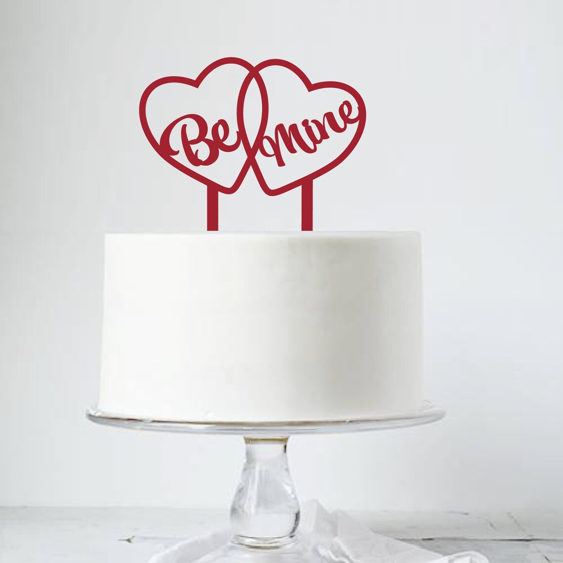 Valentines Cake Topper SVG - Be Mine Cake Topper SVG - Heart Cake ...