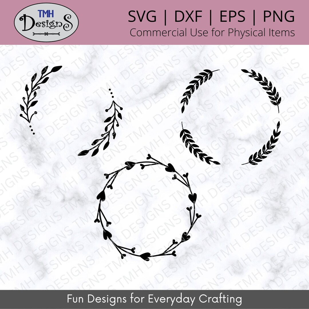 Decorative Wreath SVG - Digital Download Eps Dxf Png - Etsy
