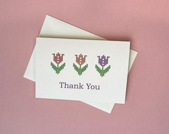 Stitch Thank You Cards - Etsy UK