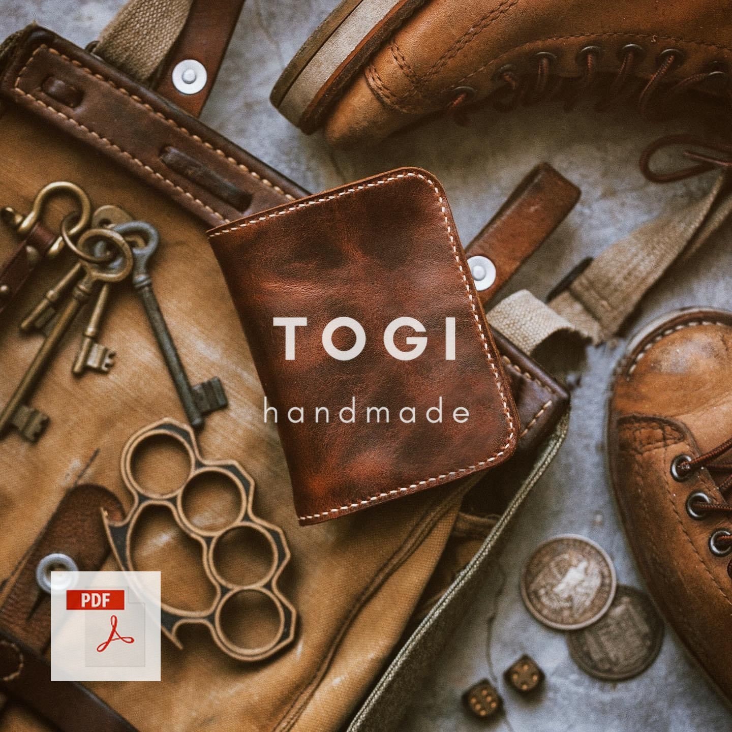 Pattern Leather Wallet Japanese Wallet PDF Short Wallet PDF - Etsy