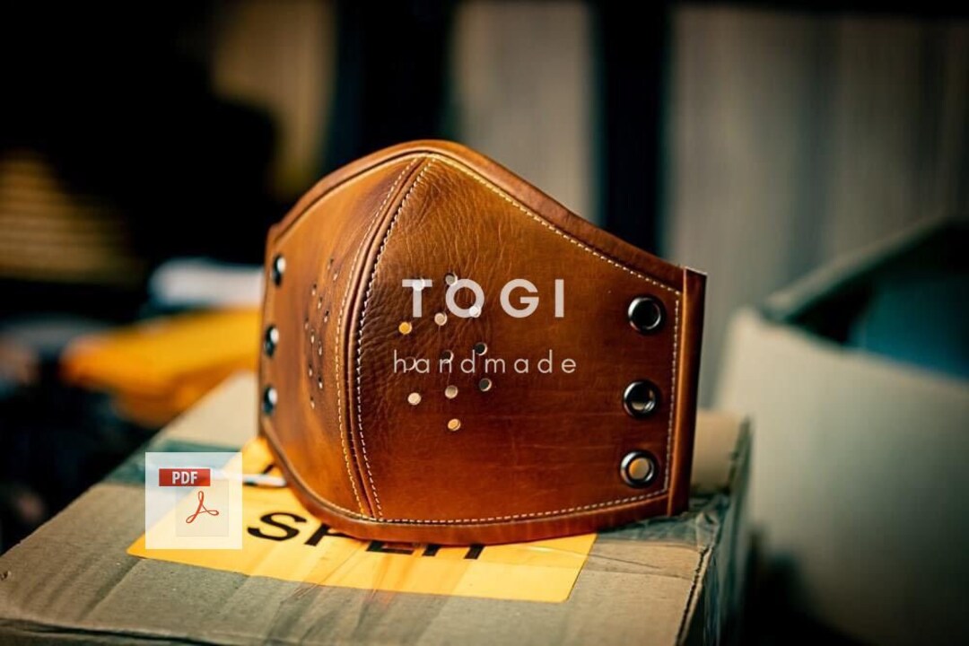 Pattern Leather Mask, Leather Mask Pattern, Pattern PDF Mask, Leather ...