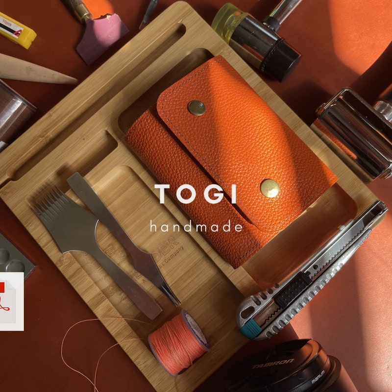 Leather Mid Wallet Pdf - Etsy