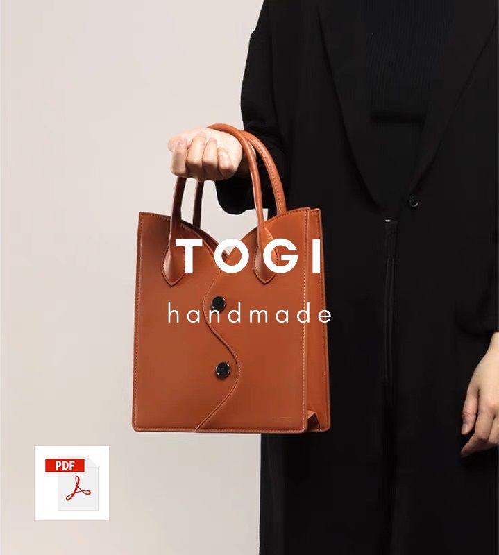 Leather Tote Bag Pattern: PDF Template (25x29x7 Cm) Digital Download - Etsy
