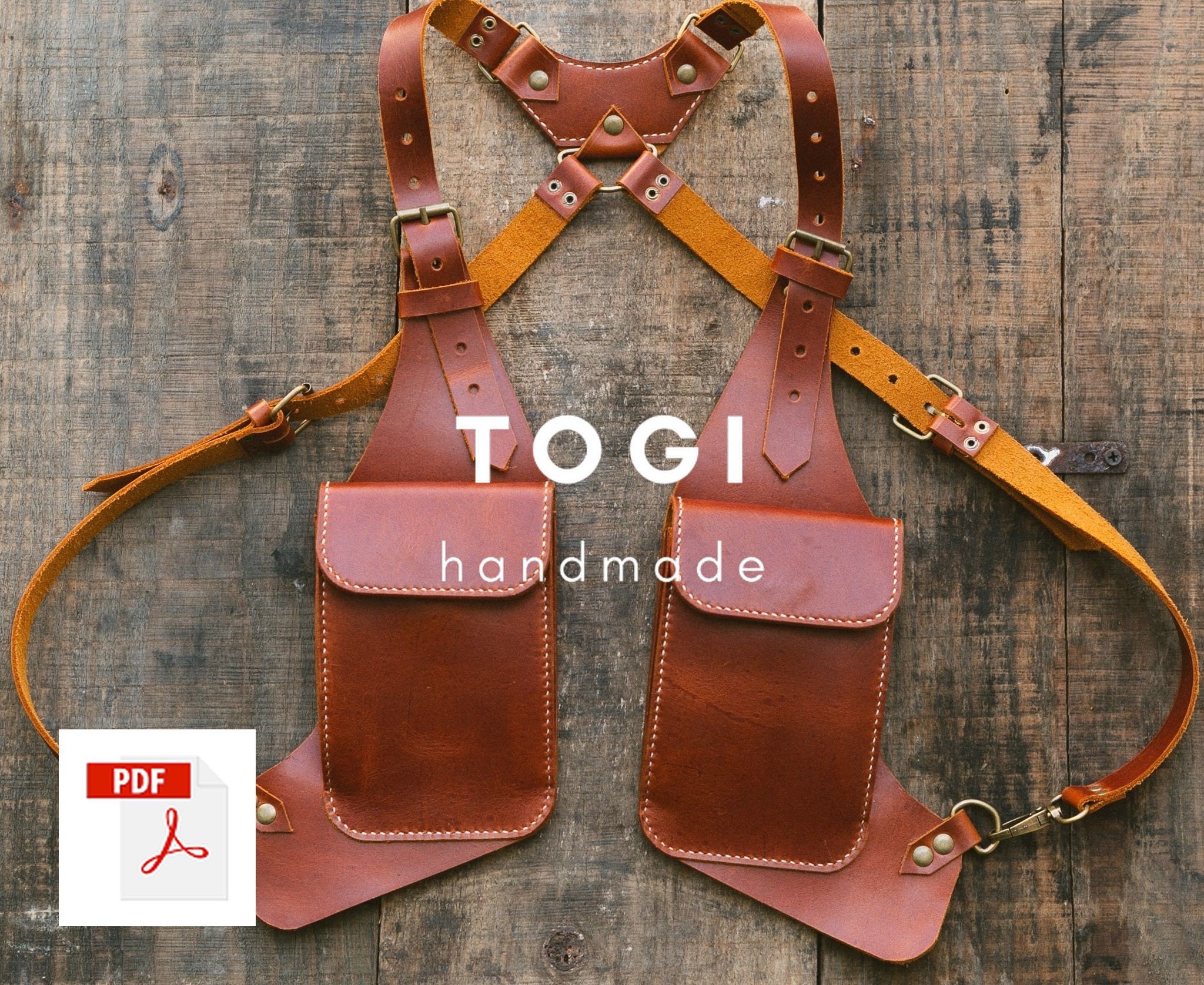 Pattern Leather Holster Bag, Pattern Crossbody Bag PDF, PDF Shoulder ...