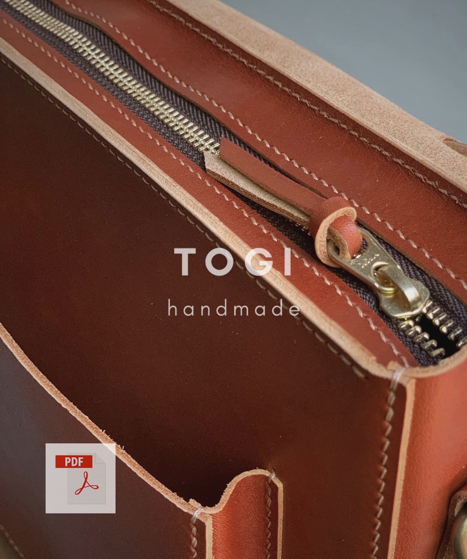 Pattern Leather Bag, Leather Briefcase Pattern, Laptop Bag PDF, Laptop ...