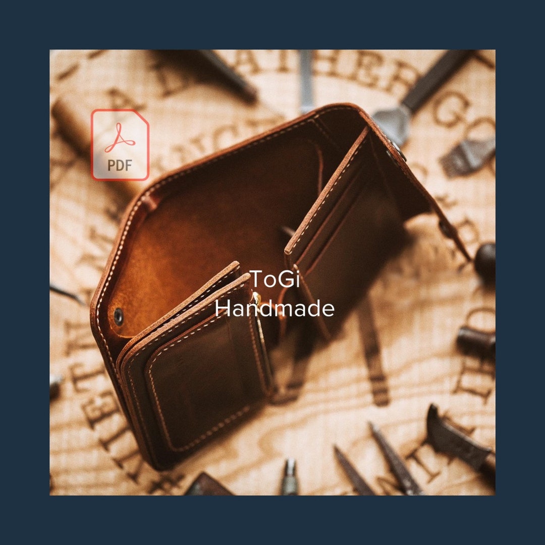 Pattern Leather Wallet Japanese Wallet PDF Short Wallet PDF - Etsy UK