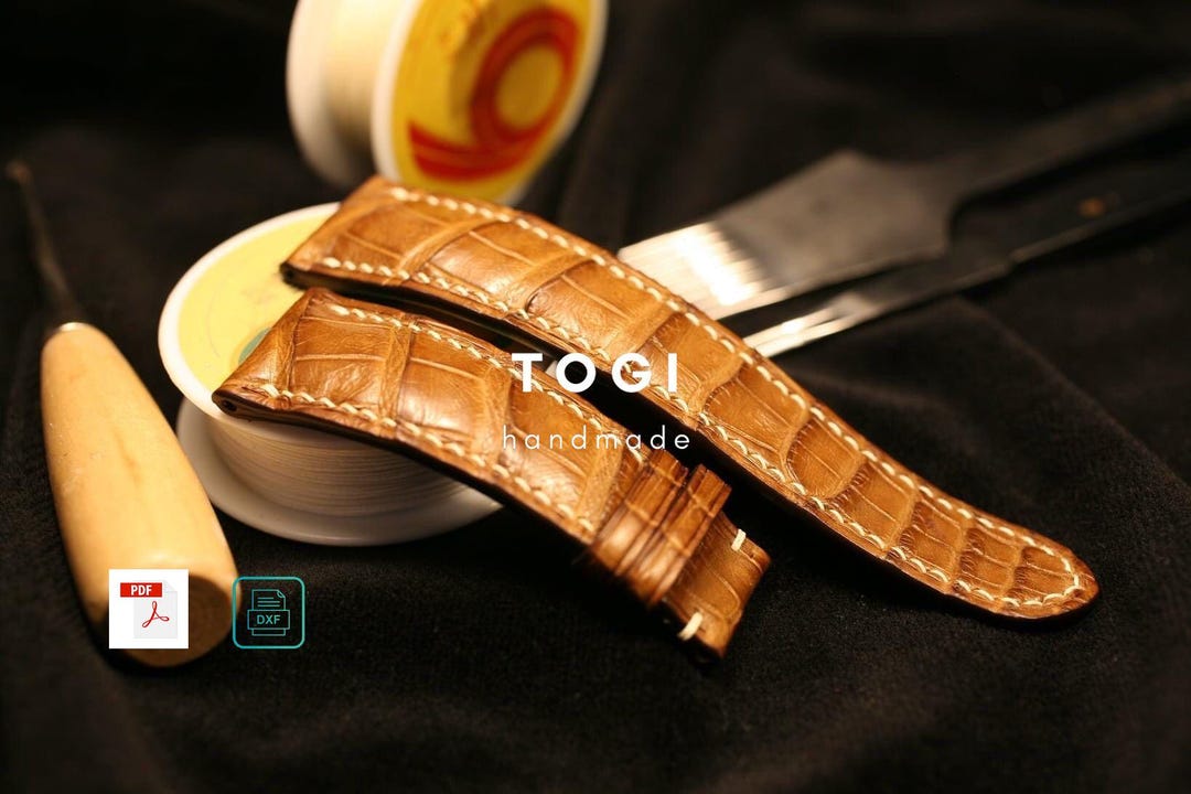 Pattern Leather Watch Strap, Watch Strap PDF, Pattern PDF Strap 33 Size ...
