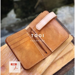 Pattern Leather Wallet, Japanese Wallet PDF, Short Wallet PDF, Mid ...