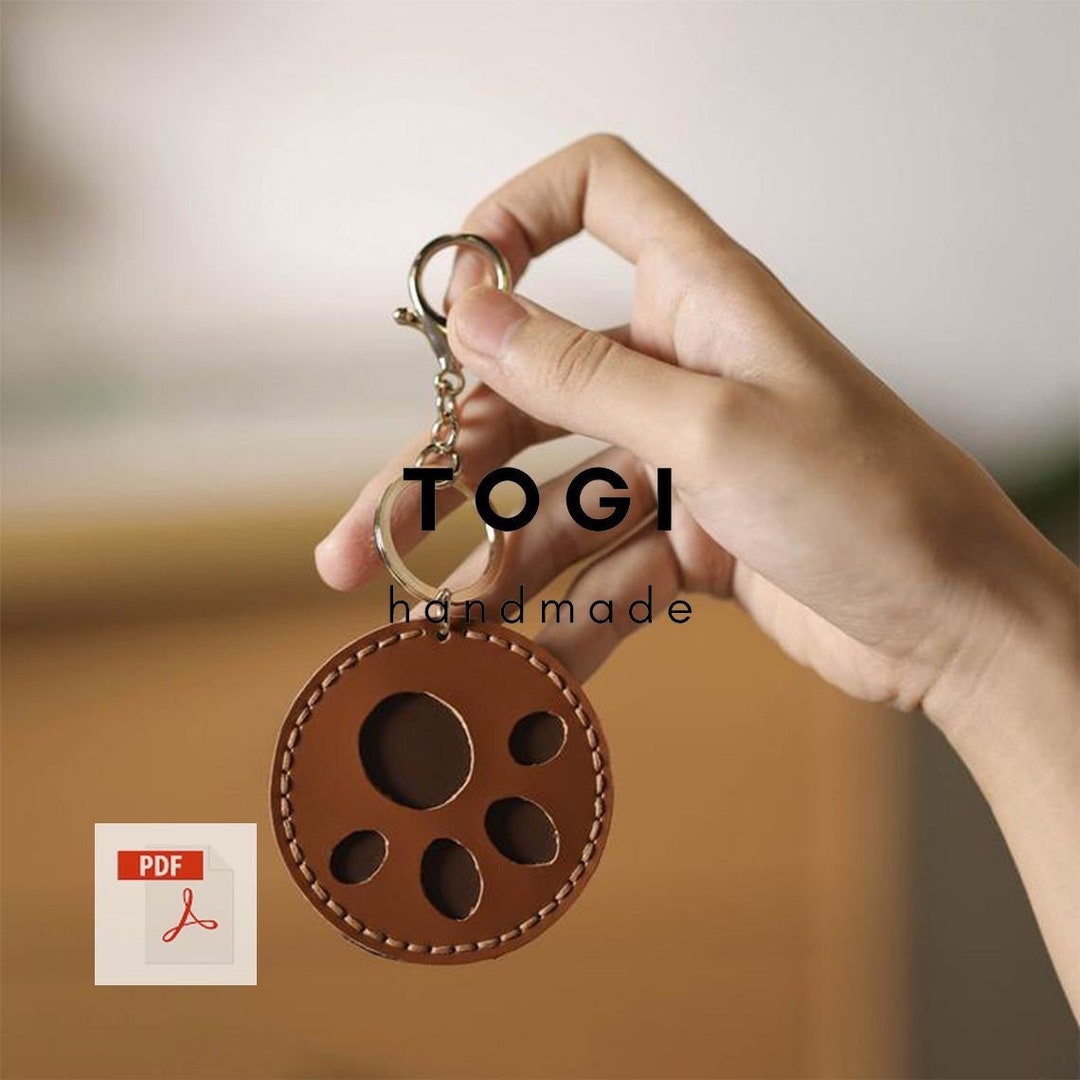 Pattern Leather Keychain, Leather Keychain, Keychain, Pattern Leather ...