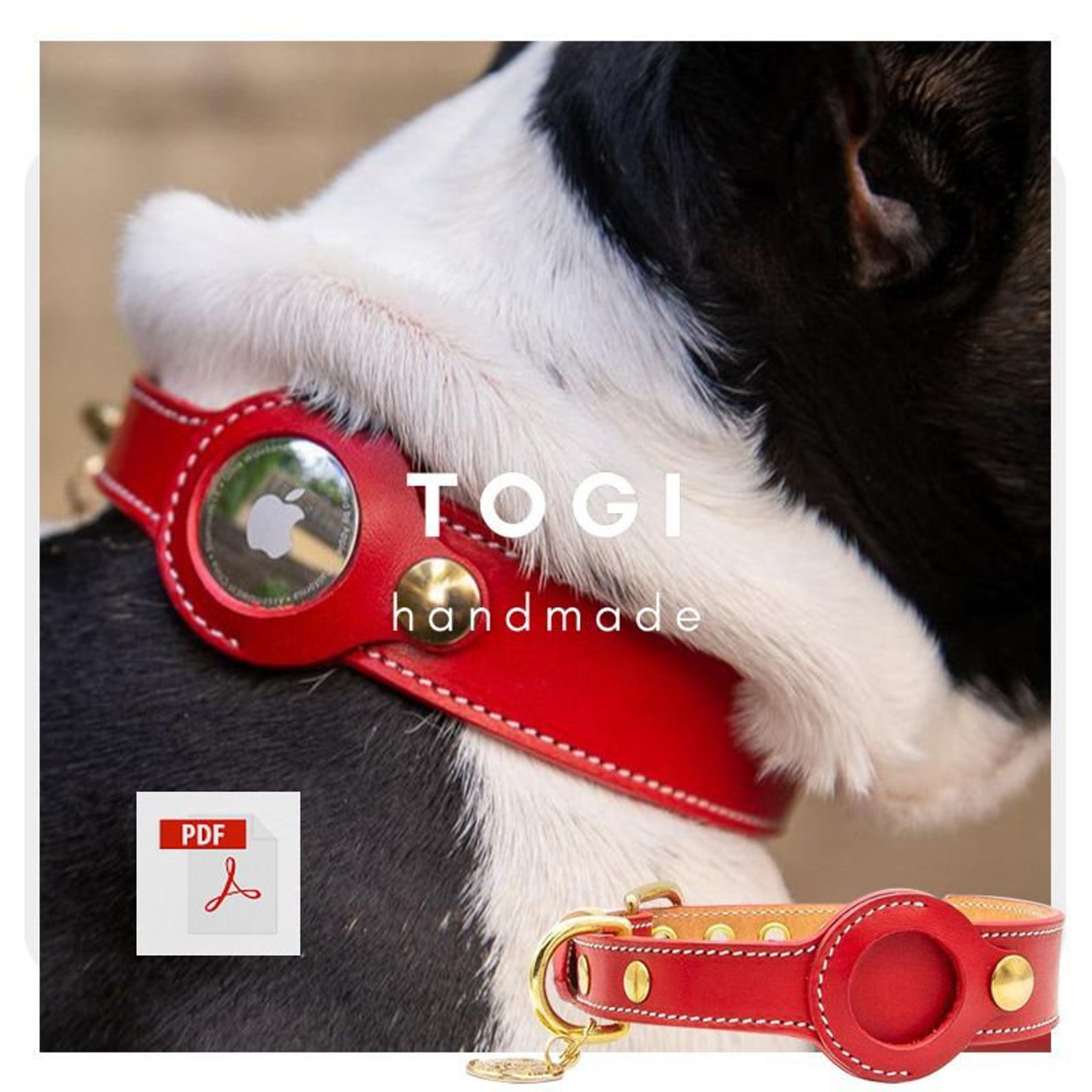 Pattern Leather Dog Collar Leather Dog Collar Size S/M/L - Etsy