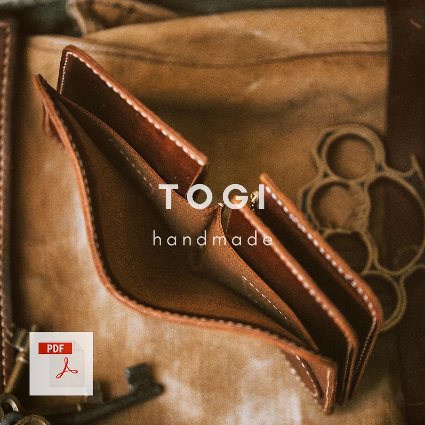 Pattern Leather Wallet Japanese Wallet PDF Short Wallet PDF - Etsy