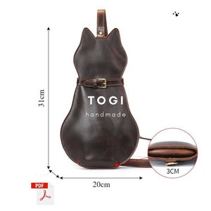 Cat Bag Leather Pattern: DIY PDF Template (31cm X 20cm X 3cm) - Etsy