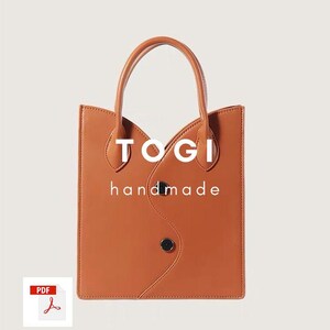 Leather Tote Bag Pattern: PDF Template (25x29x7 Cm) Digital Download - Etsy