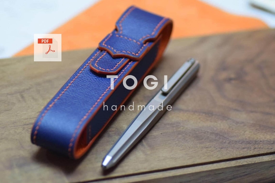 Leather Pen Box Pattern: Handmade Pen Case PDF Template (digital ...