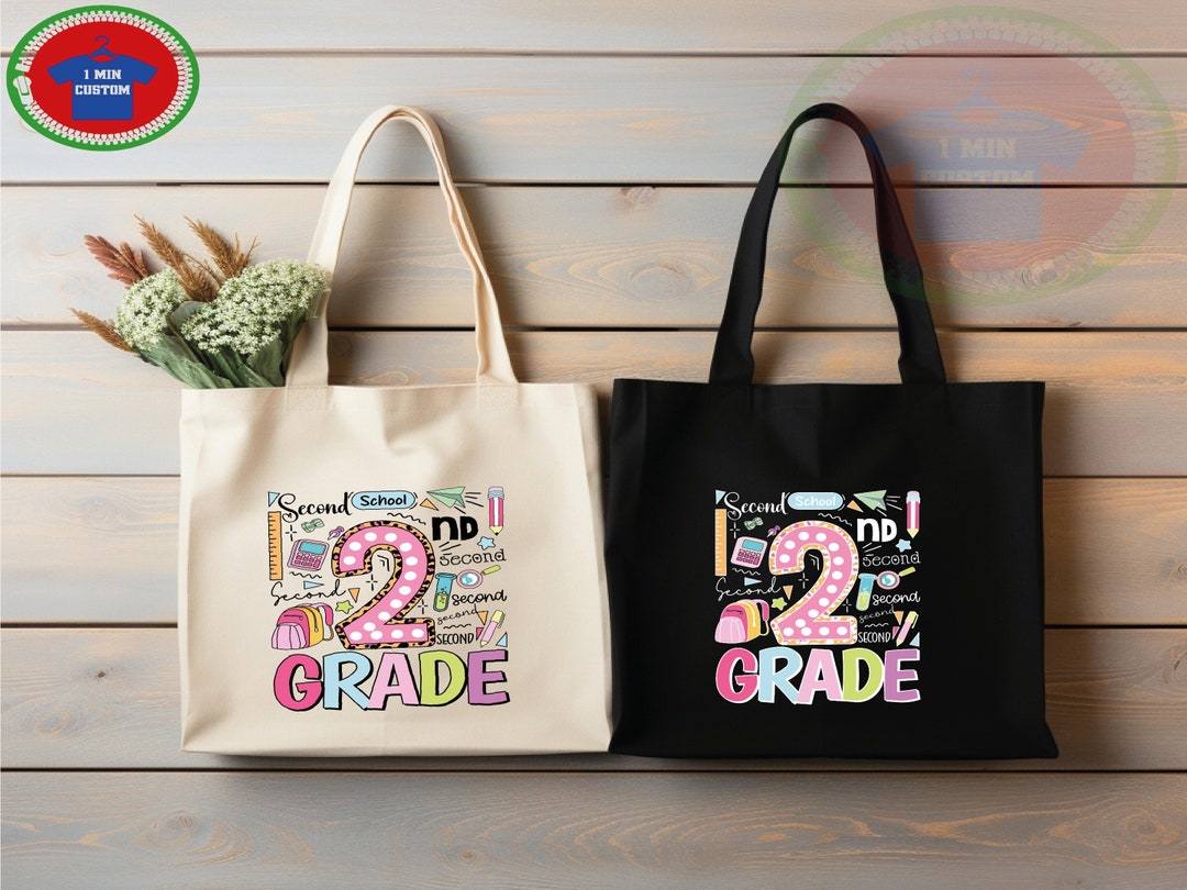 Second School 2nd Grade Tote Bag, Back to School Tote Bag, First Day of ...