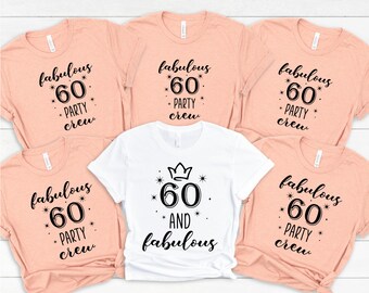 60th Birthday Crew Shirts | Etsy