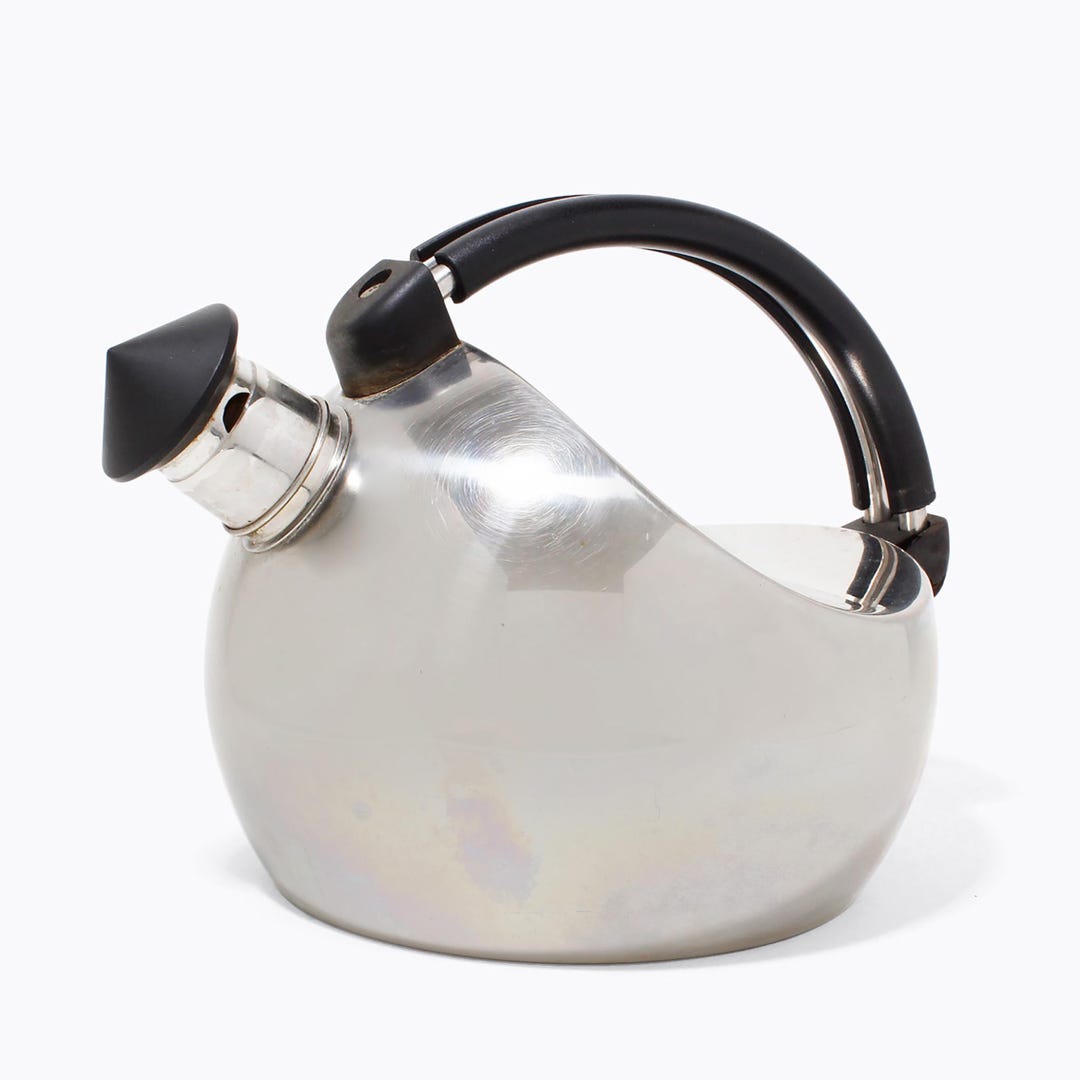 Carlo Giannini Vintage Tea Kettle Chrome With Plastic Handles Flavio ...