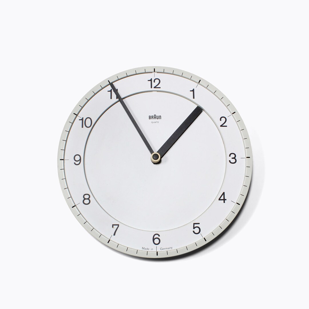 Braun Vintage Wall Clock Quartz Model 4861 ABK 30 White Model 1982 ...