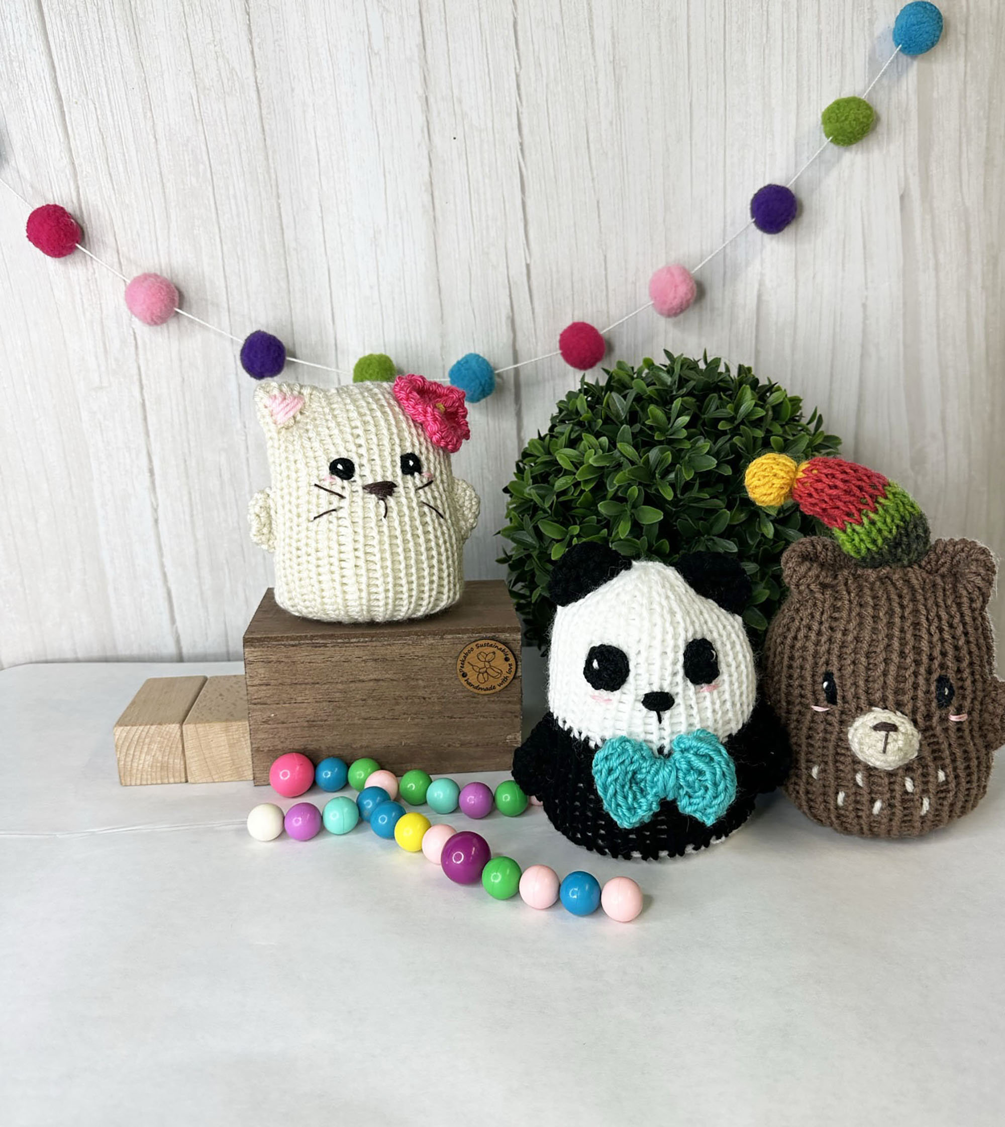 Three Little Friends - Hybrid PATTERNS PDF for 22 Needle Circular ...