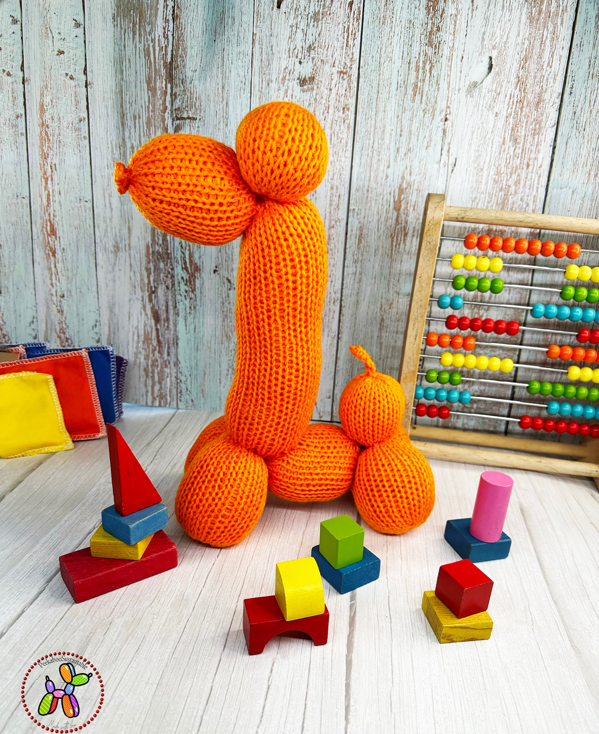 Knitting Machine Balloon Giraffe, Hybrid PATTERN PDF for 22 Needle ...