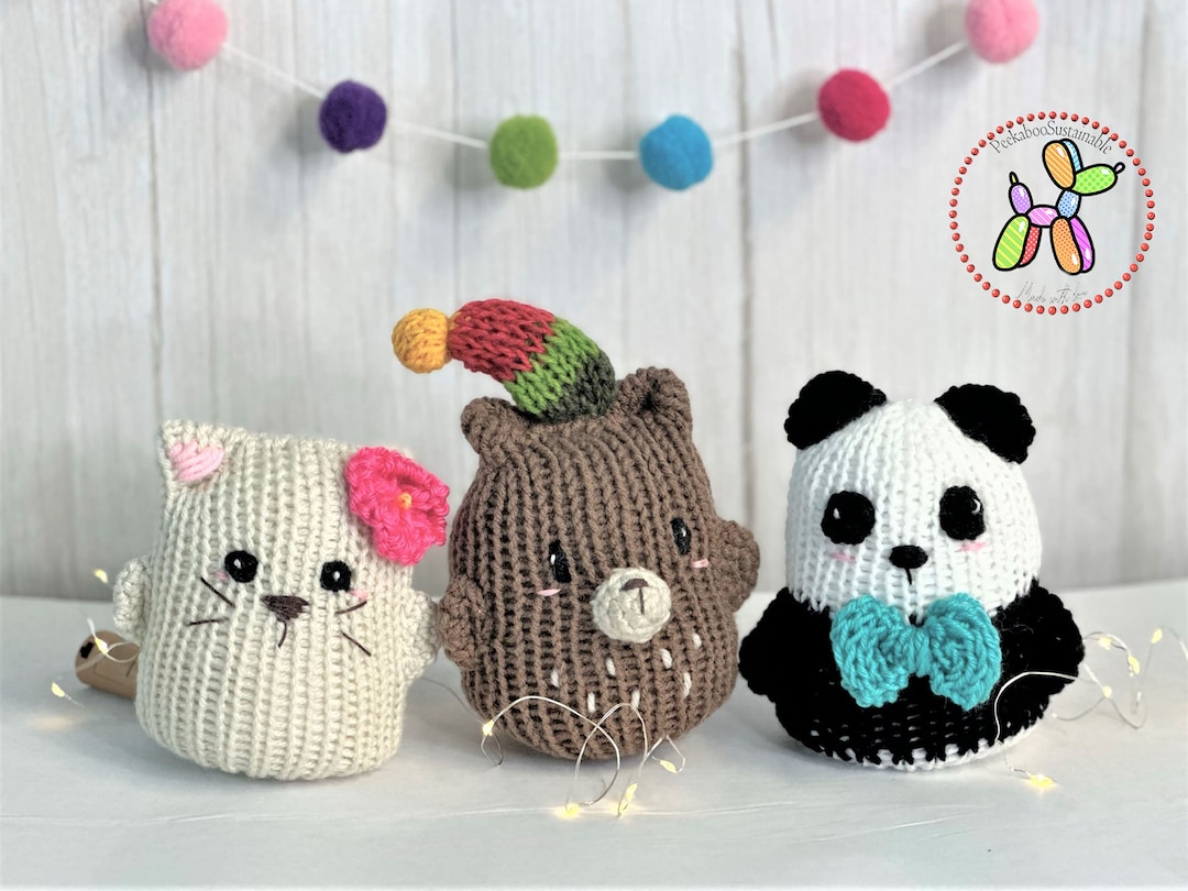 Three Little Friends - Hybrid PATTERNS PDF for 22 Needle Circular ...