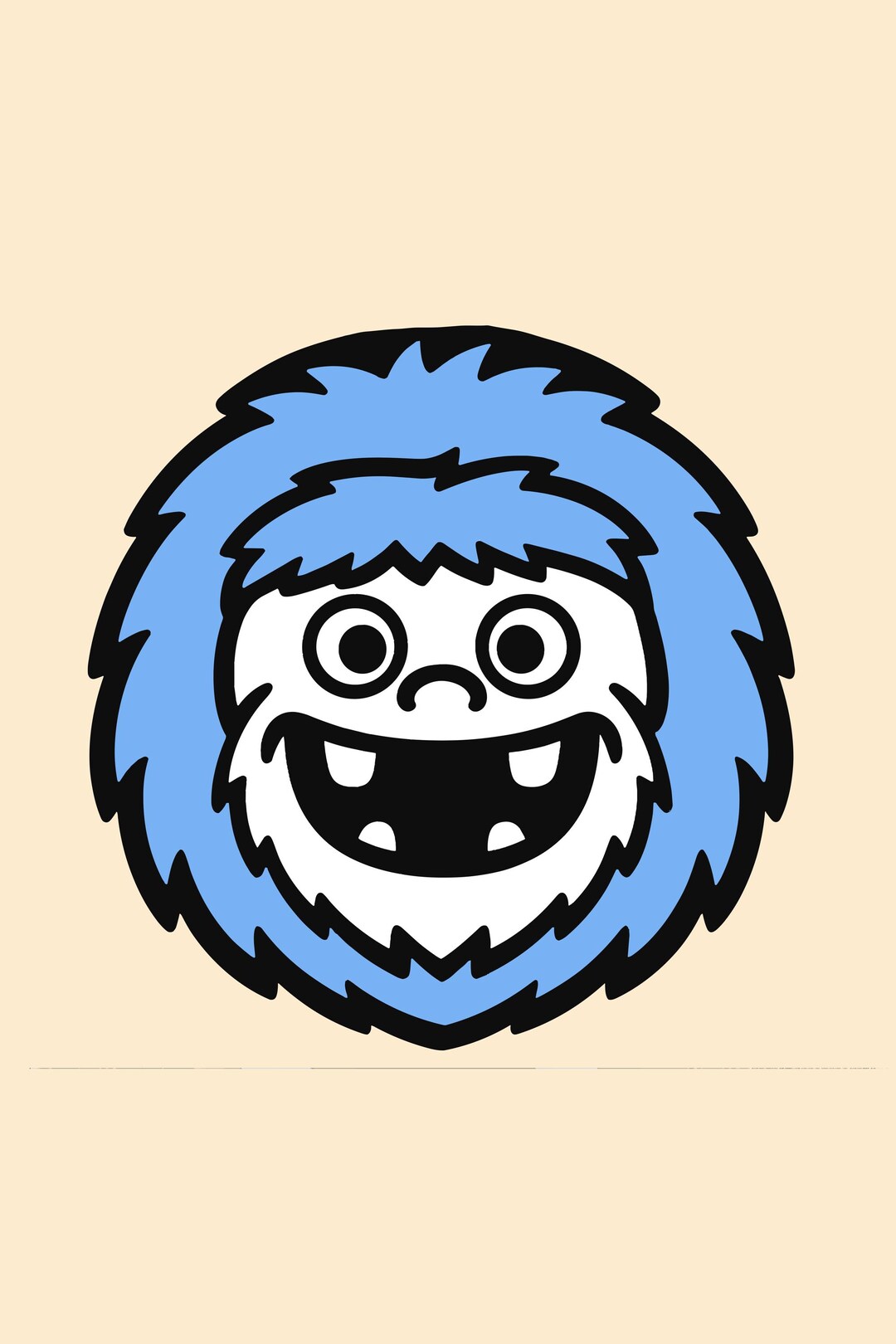 Funny Yeti Face SVG, Abominable Snowman Christmas Clipart, Bigfoot ...