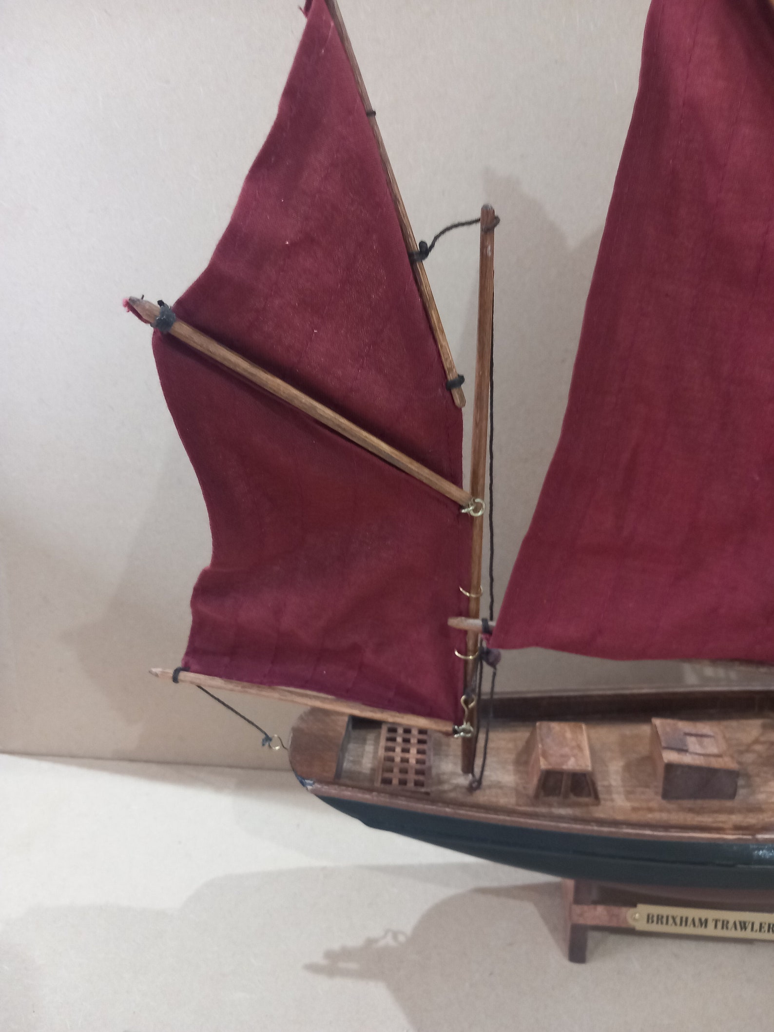 Hanah Detailed Model Brixham Trawler Cutter Sail Boat With Stand - Etsy