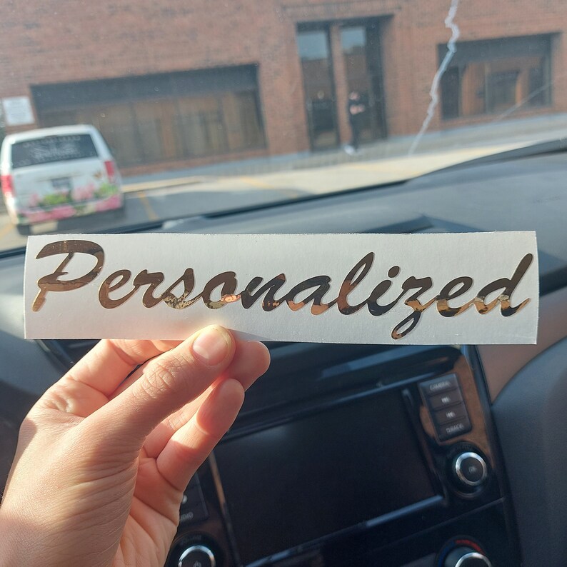 Personalized Decals Sticker Decals Reflective Gold - Etsy