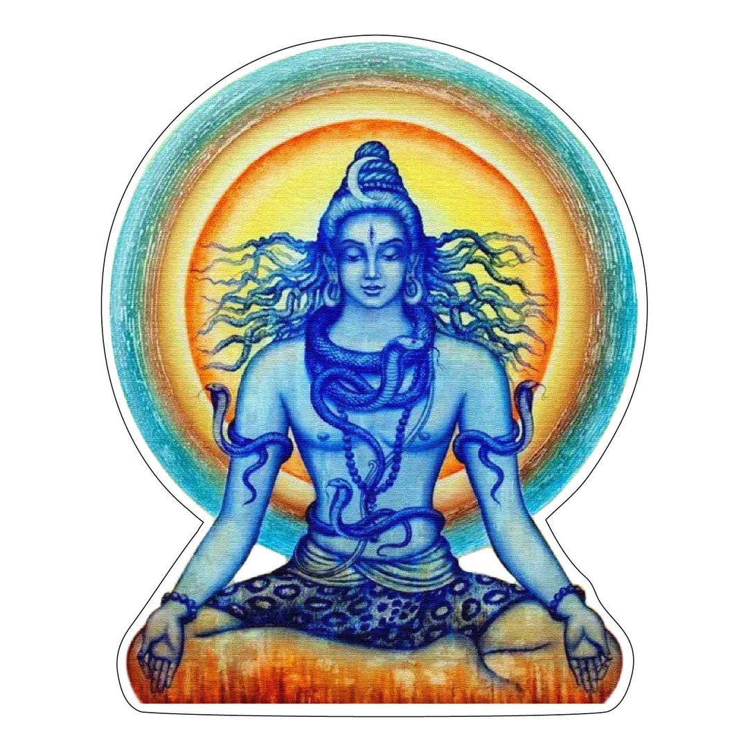 The Birth of Lord Shiva Meditation Art Vinyl Sticker / Printed Vinyl ...