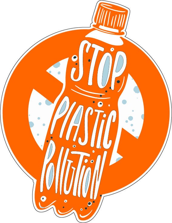 Stop Plastic Pollution Taking Action for Cleaner Greener Vinyl Sticker ...