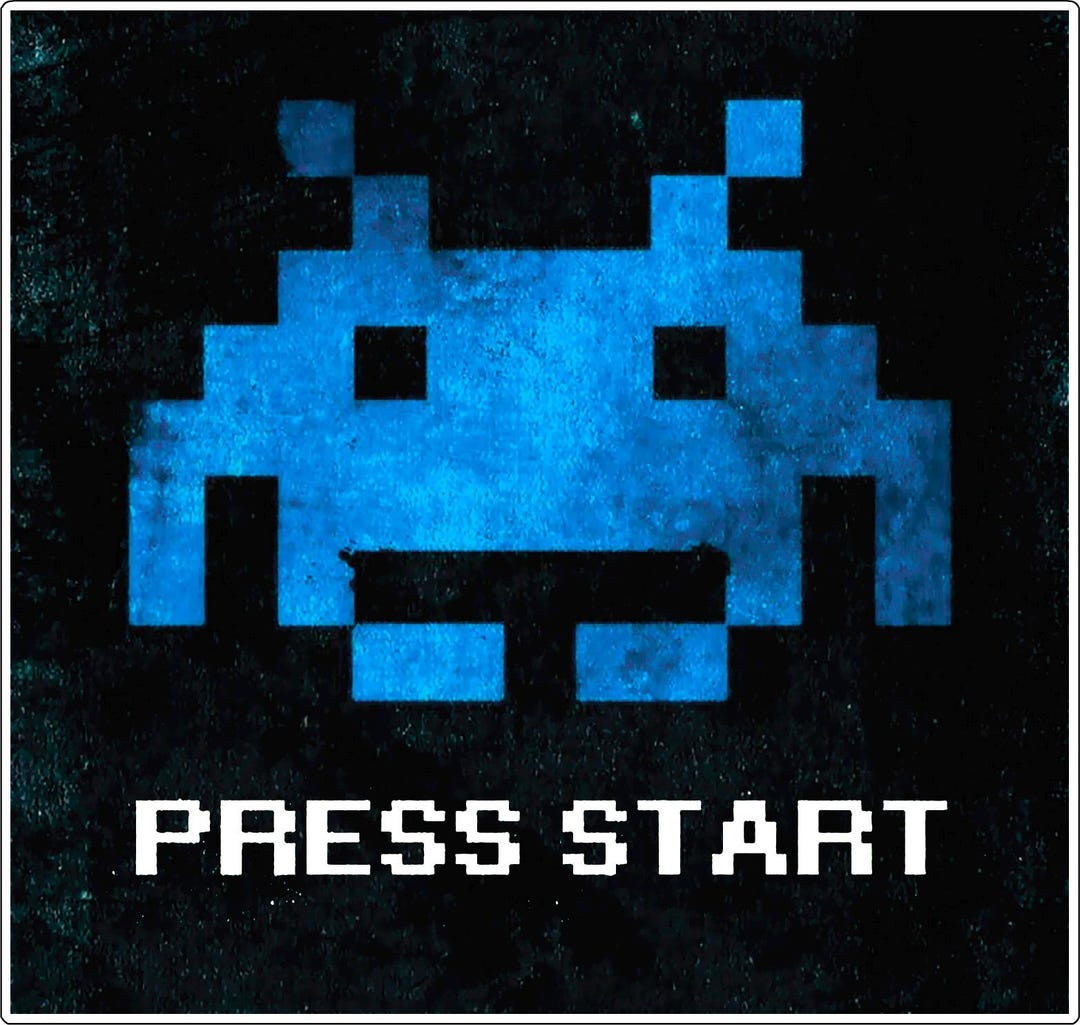 Retro Space Invaders Vintage Classic Video Game Arcade Art Nostalgia ...