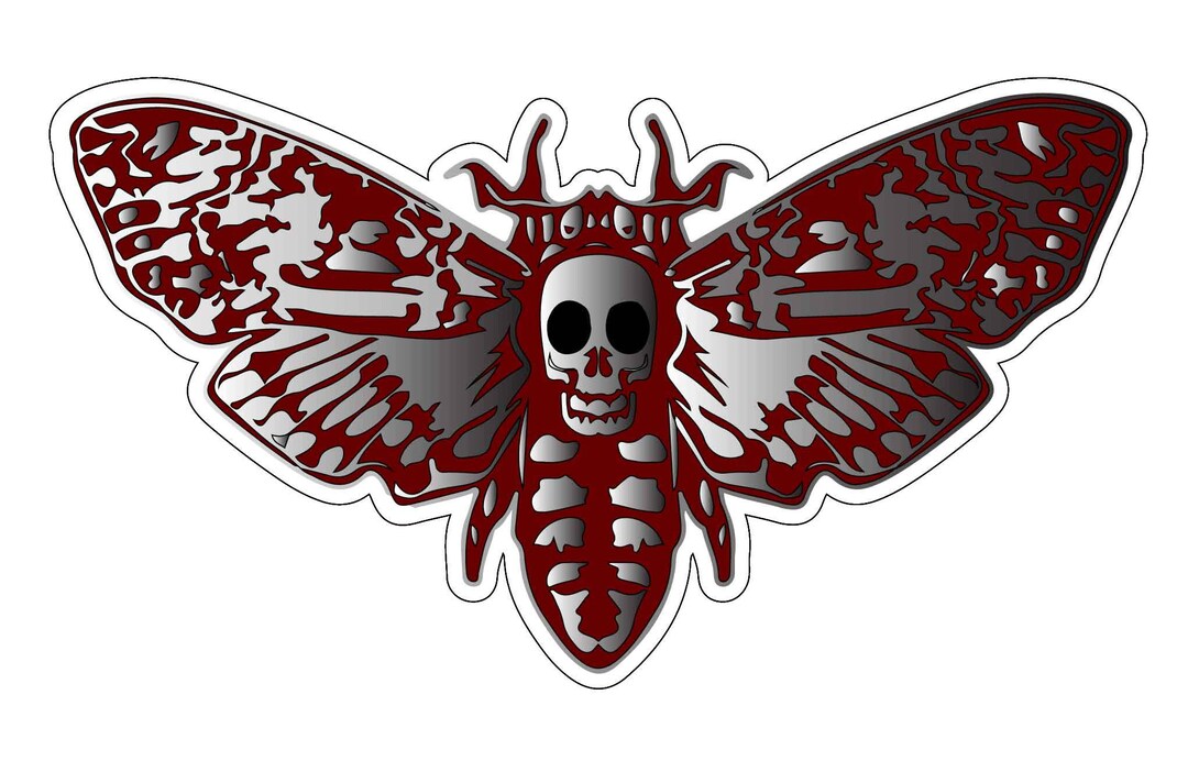 Deaths Head Moth Dark Beauty Stunning Vinyl Sticker /printed Vinyl ...