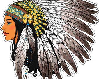 Native American Decal - Etsy