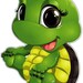 Cute Smiling Little Turtle in Happy Baby Pose Yoga for Beginners ...