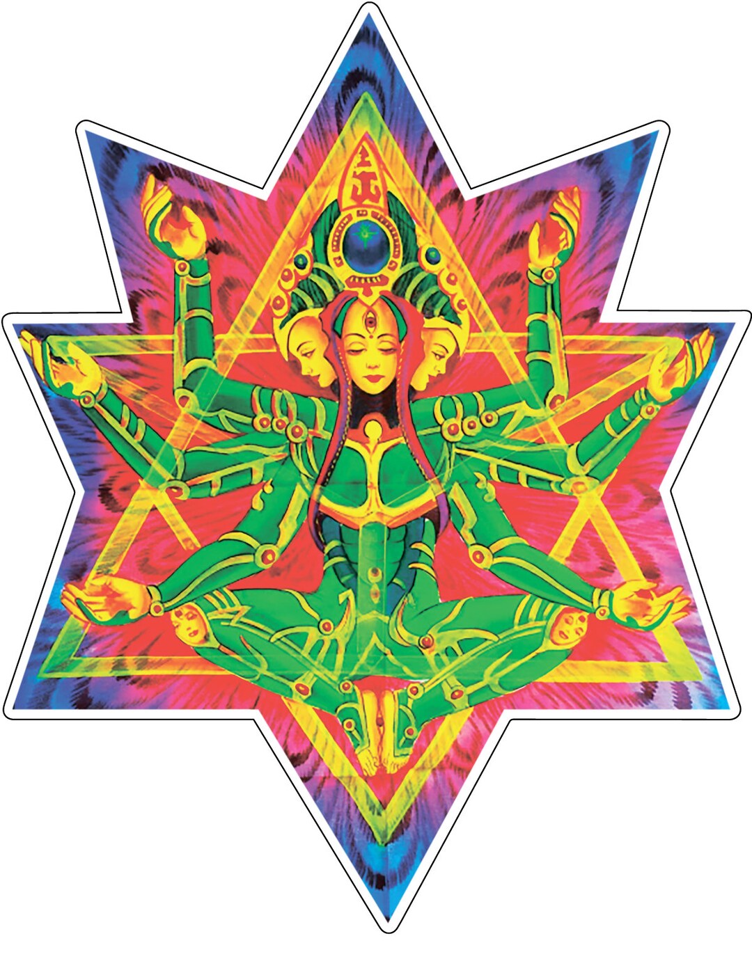 Merkabah Merkavah Goddess Dancing Priestess Vinyl Sticker / - Etsy