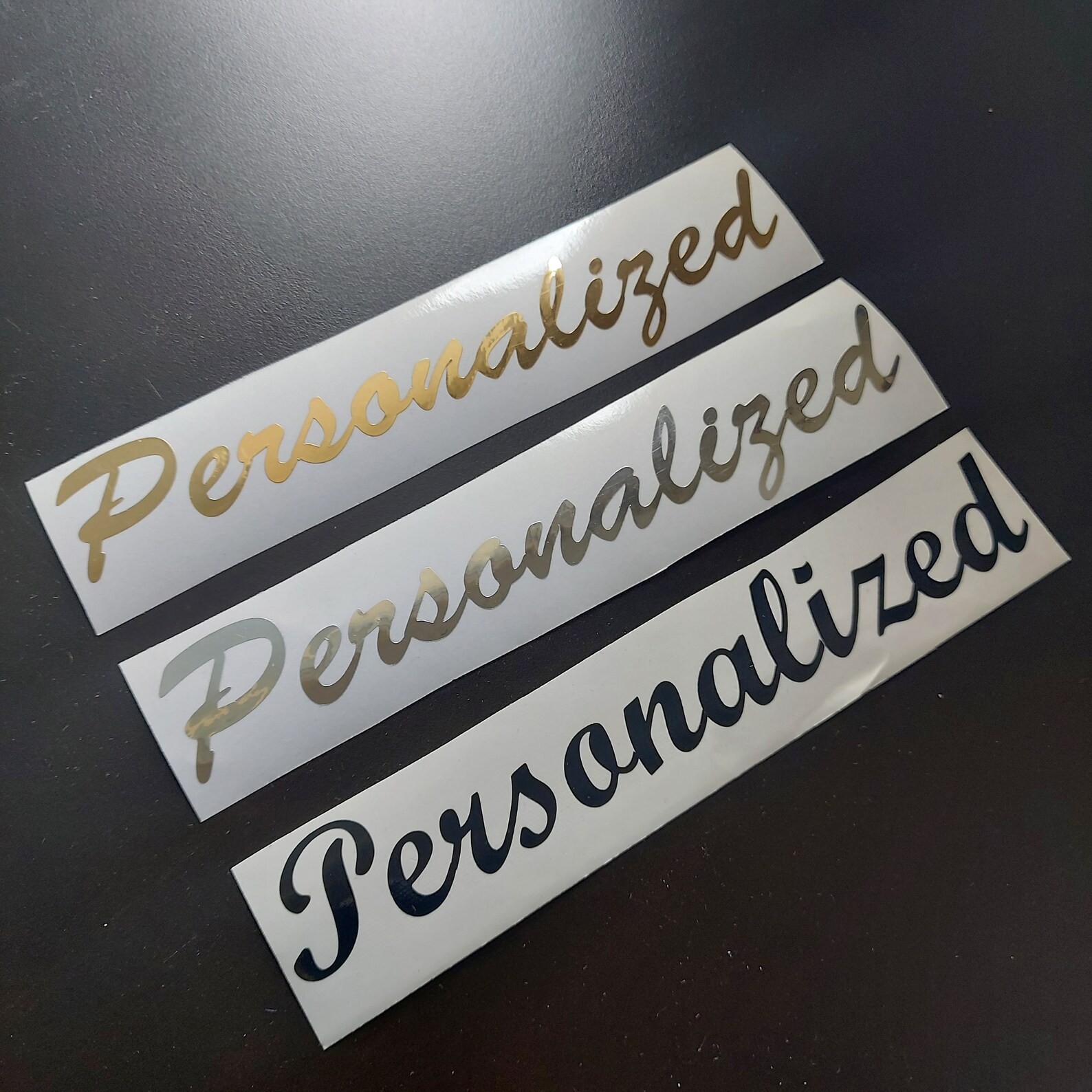 Personalized Decals Sticker Decals Reflective Gold - Etsy