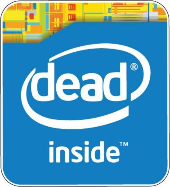 DEAD INSIDE Funny PC Computer Vinyl Sticker / Printed Vinyl - Etsy