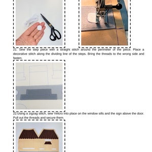 Doll House ,pattern and PDF Instructions for Sewing a Textile Dollhouse ...