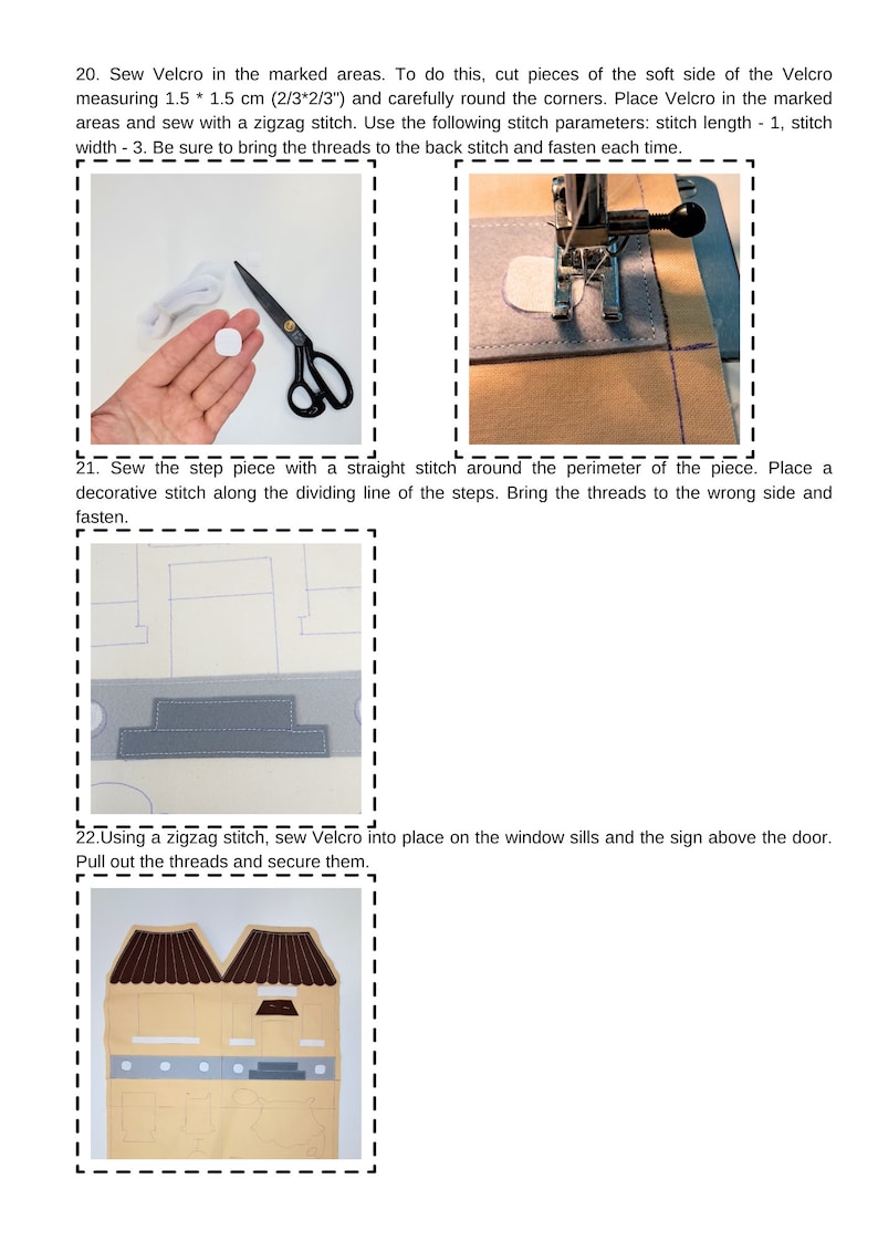 Doll House ,pattern and PDF Instructions for Sewing a Textile Dollhouse ...