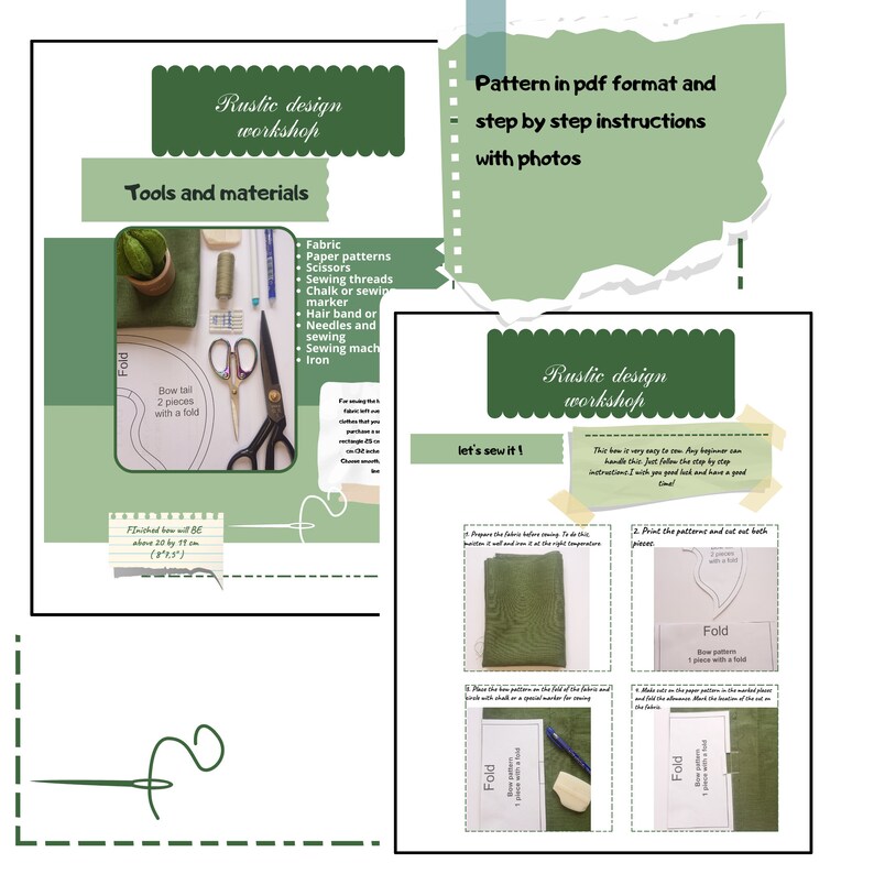 PDF Pattern and Step-by-step Instructions With Photos for - Etsy