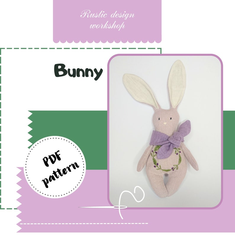 Textile Bunny PDF Pattern and Step by Step Instructions - Etsy