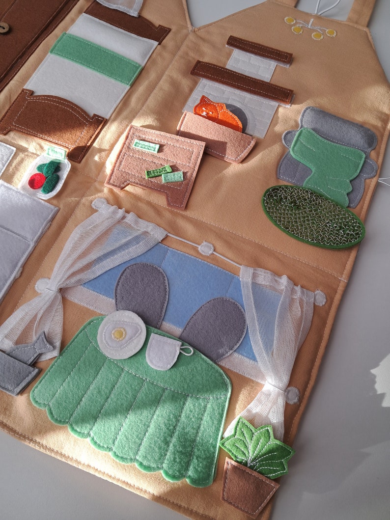Doll House ,pattern and PDF Instructions for Sewing a Textile Dollhouse ...
