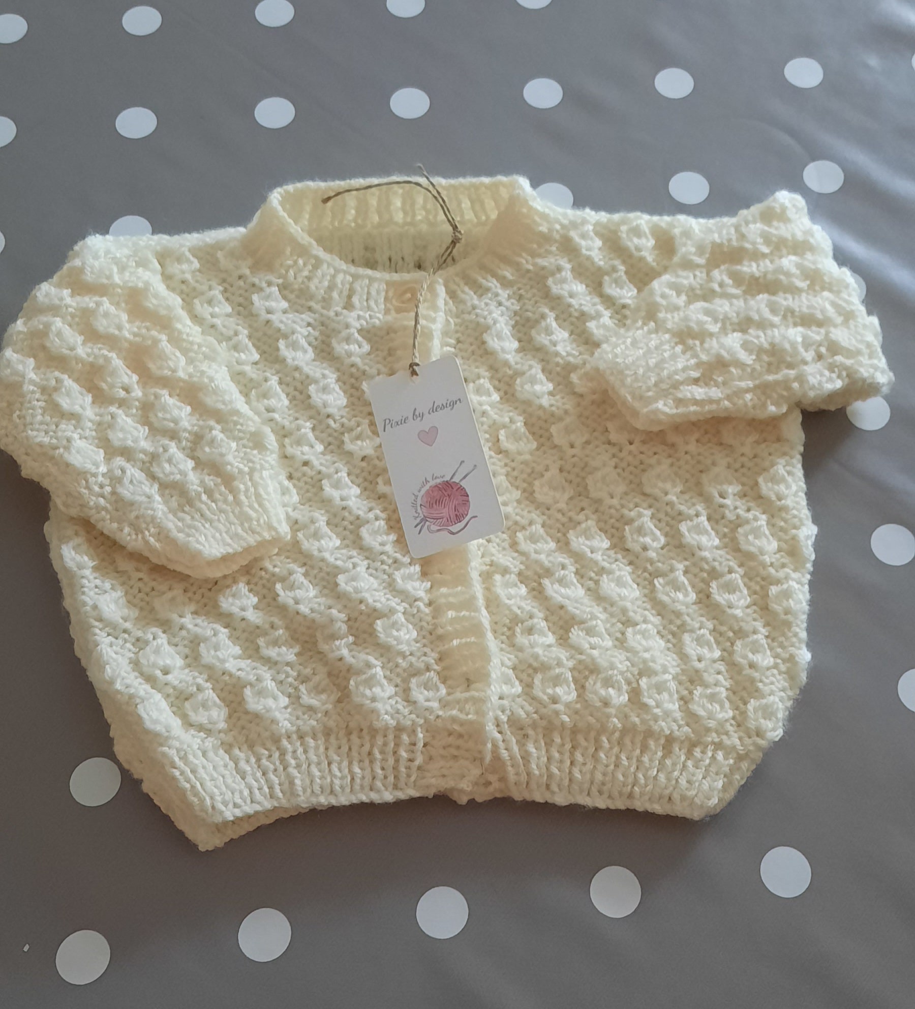 Beautiful, Hand Knitted, Soft and Cosy Baby Cardigan in a Range of ...