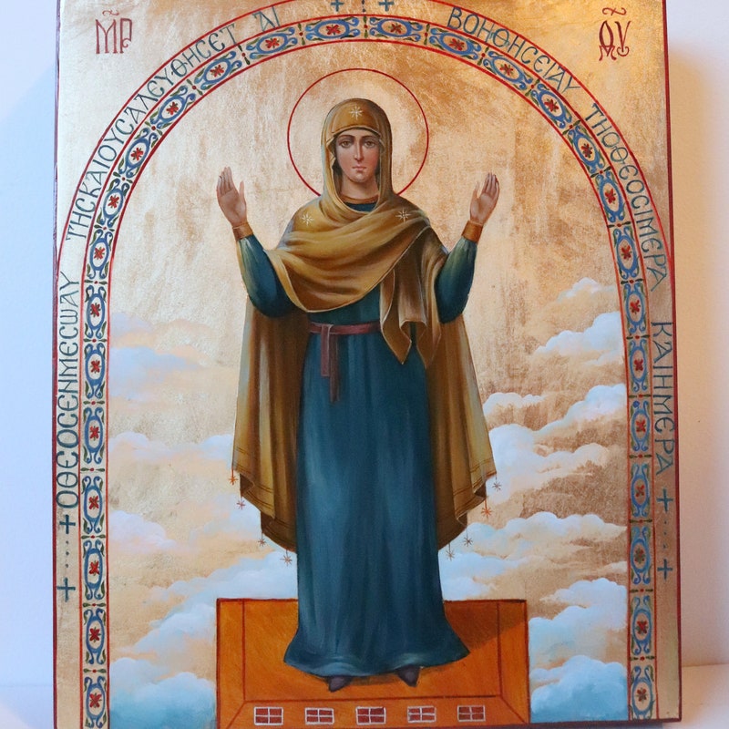 Virgin Mary Icon - Etsy